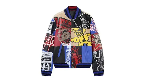 Off-White Patch Wool Varsity Jacket - Multicolor