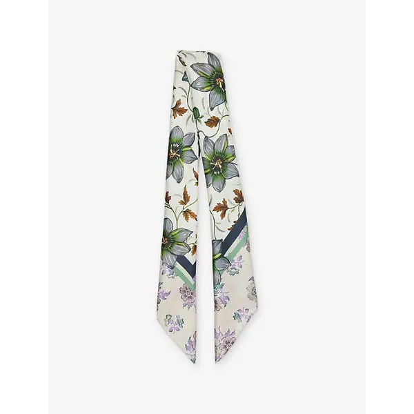 Max Mara Floral-print Silk Scarf - Ivory