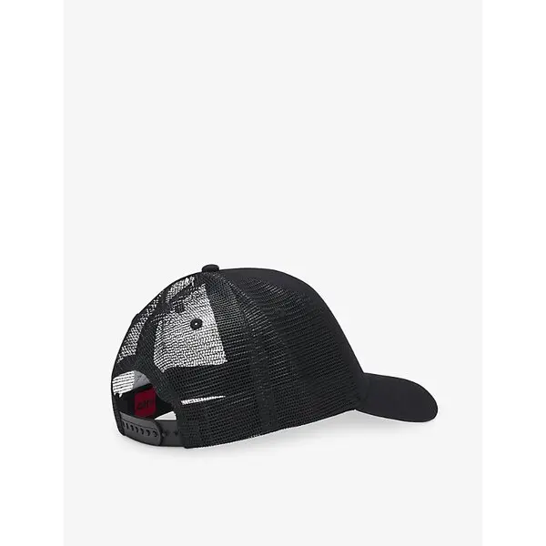 Hugo Cotton And Mesh Trucker Cap - Black