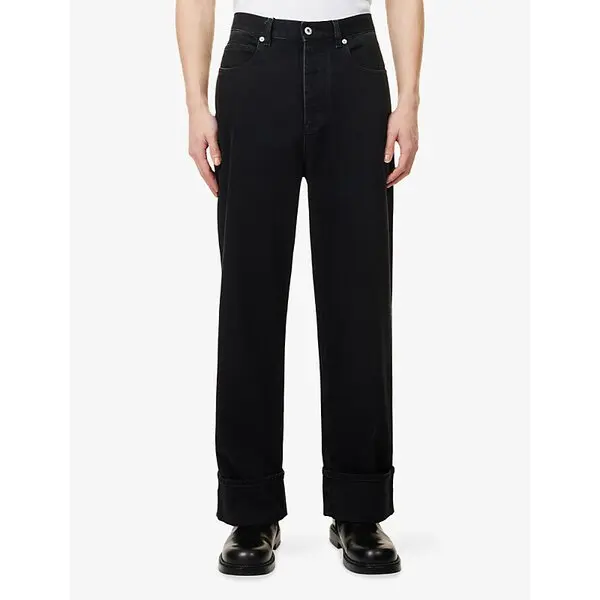 Bottega Veneta Faded Turn-up Hem Denim Trousers