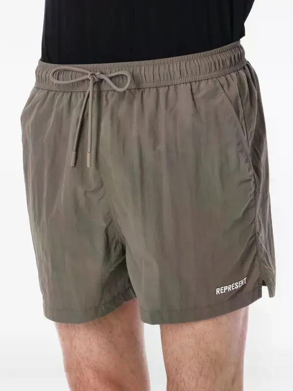 REPRESENT Core Drawstring Swim Shorts - Brown
