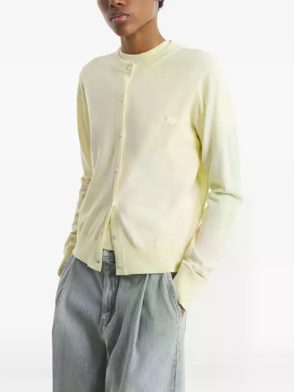 Maison Kitsuné Button Embroidered Cardigan