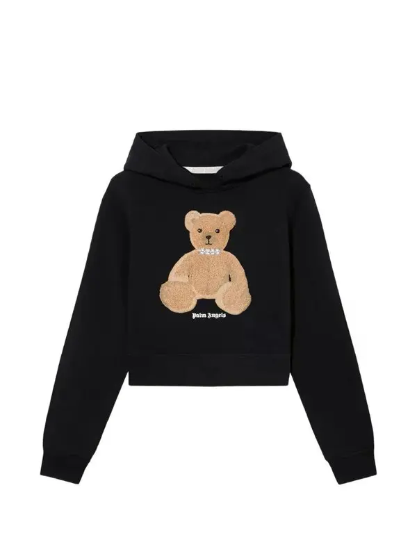 Palm Angels Teddy Bear Cropped Hoodie
