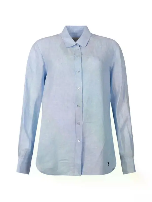 Max Mara Logo-embroidered Linen Shirt