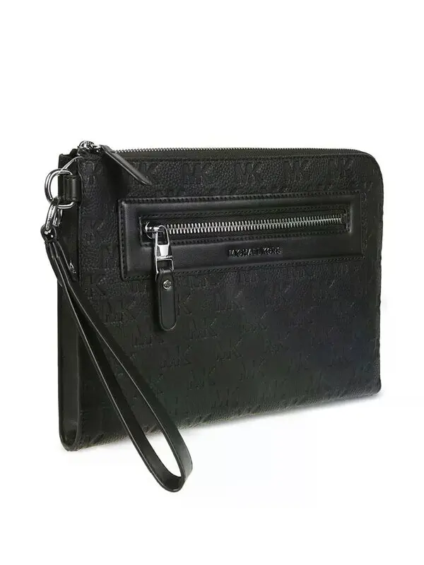 Michael Kors Logo-embossed Leather Pouch