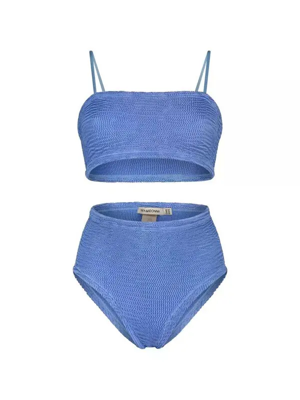 PARAMIDONNA Marie High-waist Two-piece Swimsuit - Blue