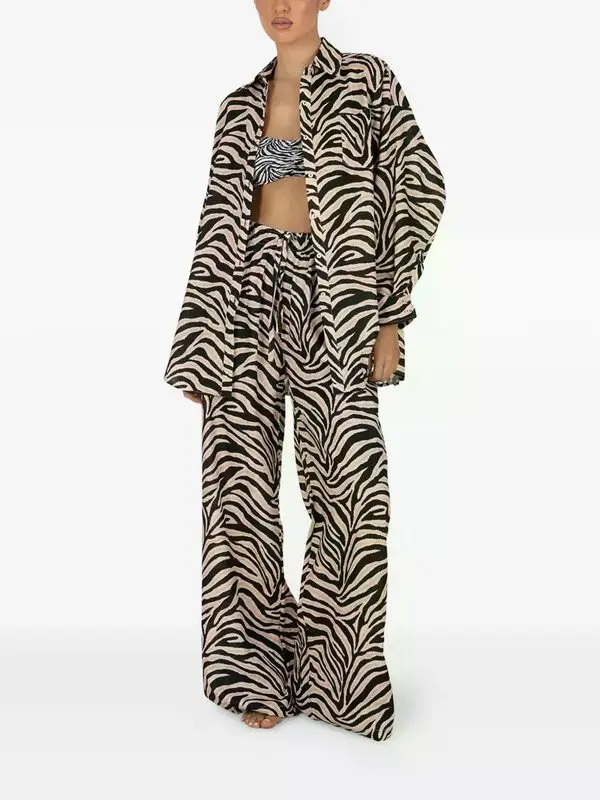 PARAMIDONNA Zebra Print Shirt