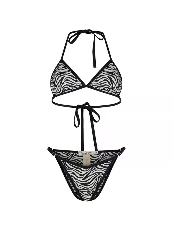 PARAMIDONNA Lilia Zebra-print Bikini - Black