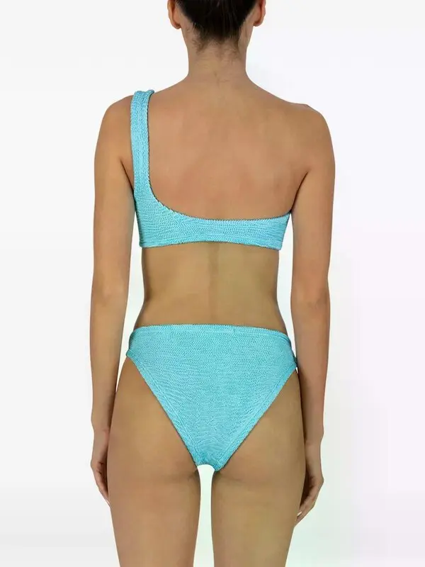 PARAMIDONNA Ring Detail One-shoulder Swimsuit - Blue