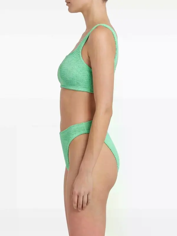 PARAMIDONNA Emily Textured Two-piece Swimsuit - Green