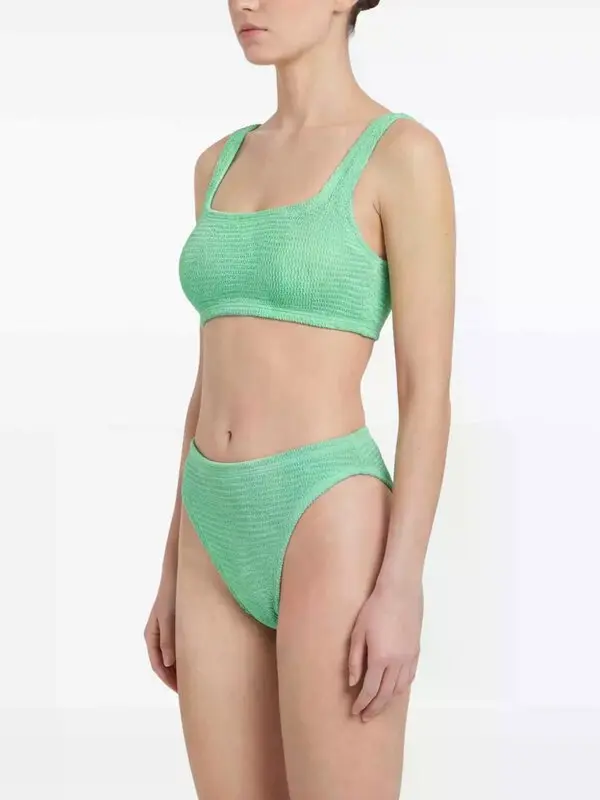 PARAMIDONNA Emily Textured Two-piece Swimsuit - Green