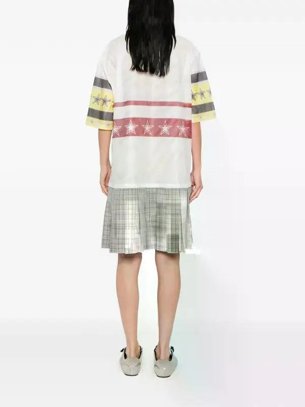 CHOPOVA LOWENA Nancy Striped Check Mini Dress