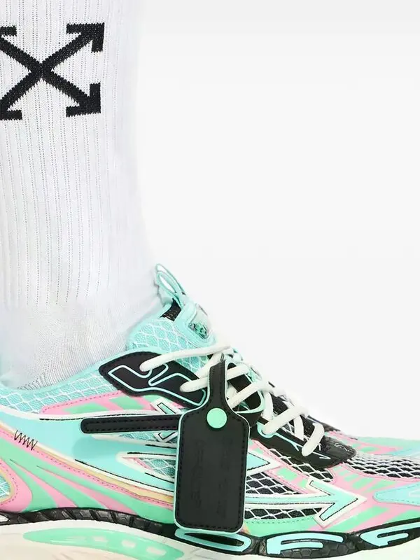 Off-White Be Right Back" Fishnet Arrow Sneakers - Blue
