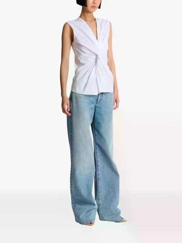 Balmain Draped V-neck Blouse