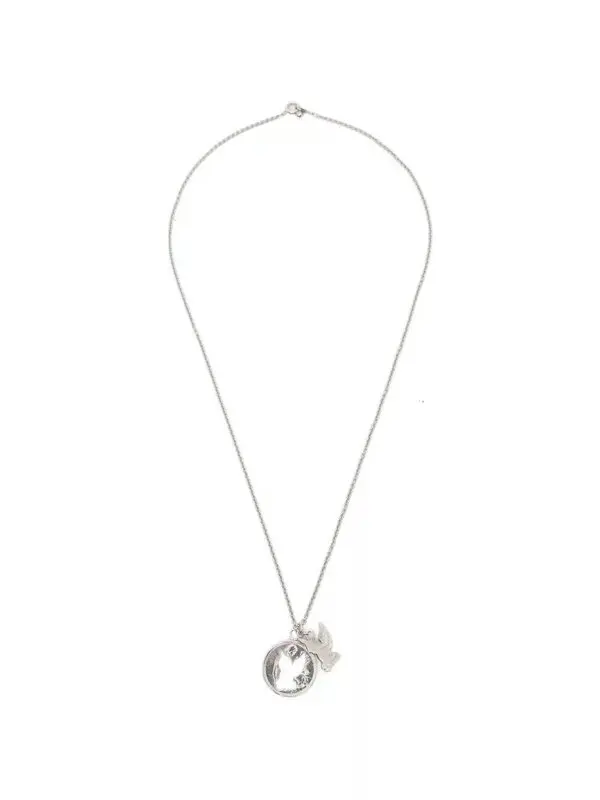 MASU Angel Hole Coin Necklace - Silver