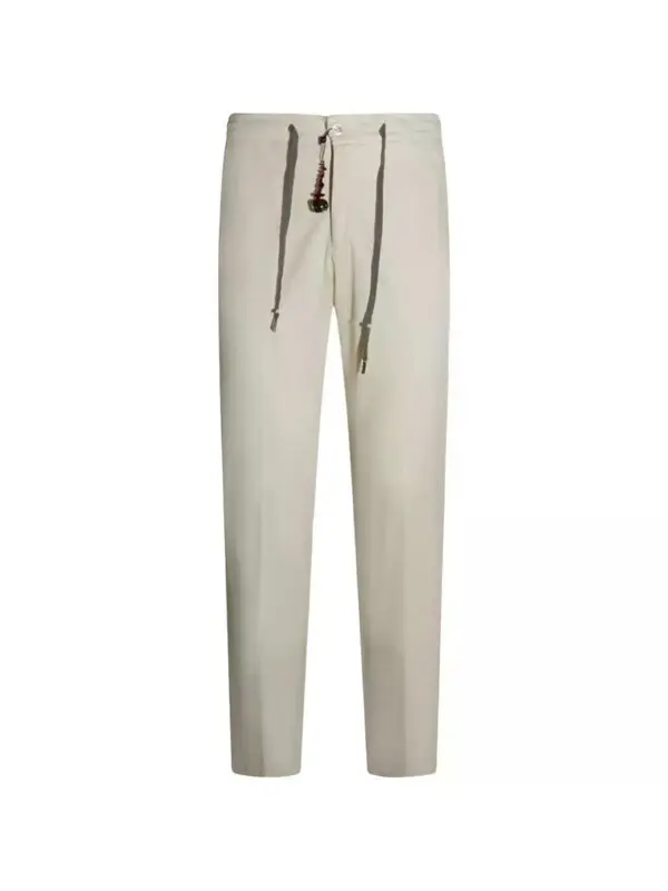 Marco Pescarolo Drawstring Trousers With Beaded Detail - Neutrals