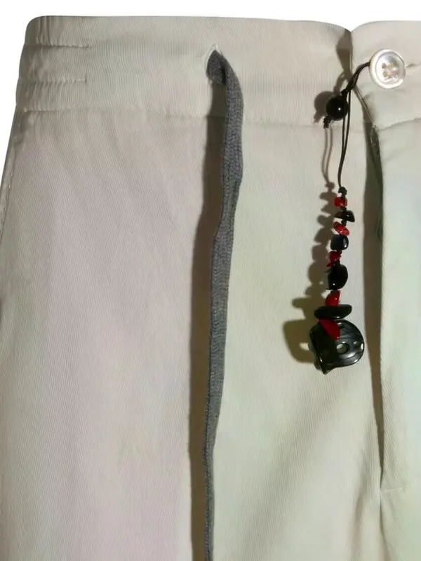 Marco Pescarolo Drawstring Trousers With Beaded Detail - Neutrals