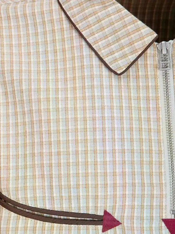 BRAIN DEAD Western Checked Polo Shirt
