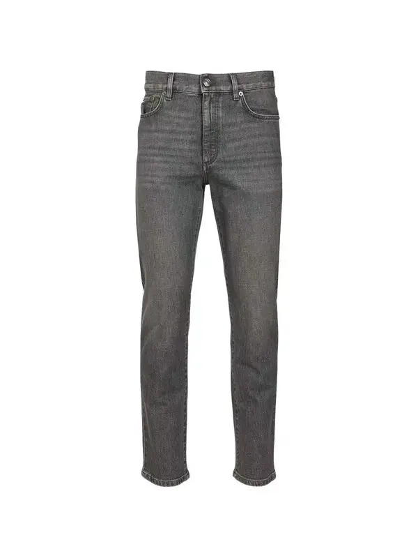 Zegna Belt-loop Five-pocket Jeans - Grey