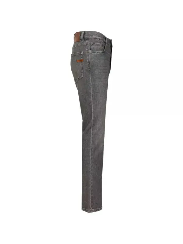 Zegna Belt-loop Five-pocket Jeans - Grey