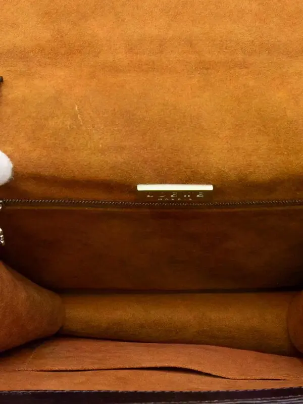Loewe Textured Leather Barcelona Satchel - Brown