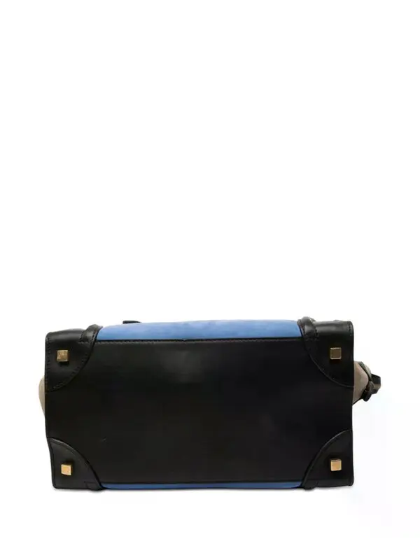 Celine 2012 Mini Tricolor Luggage Tote Bag - Blue