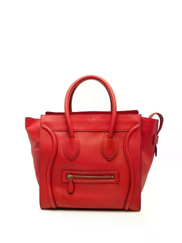 Celine 2011 Mini Luggage Tote Bag - Red