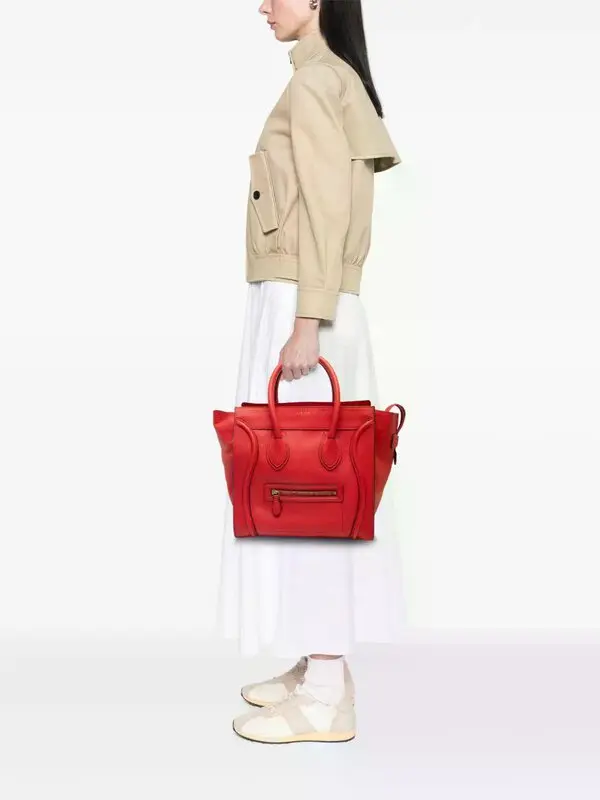 Celine 2011 Mini Luggage Tote Bag - Red