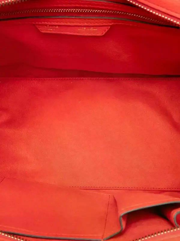 Celine 2011 Mini Luggage Tote Bag - Red