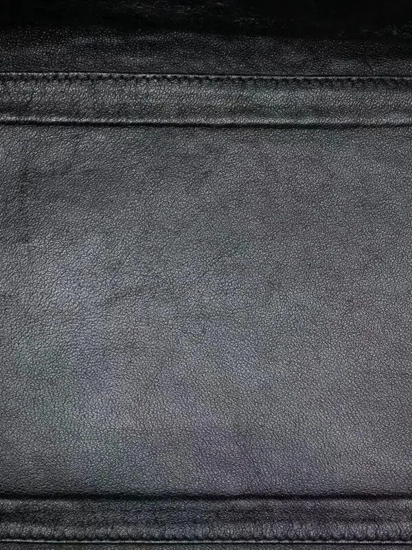 Celine 2011 Mini Embossed Calfskin Luggage Tote Handbag - Black