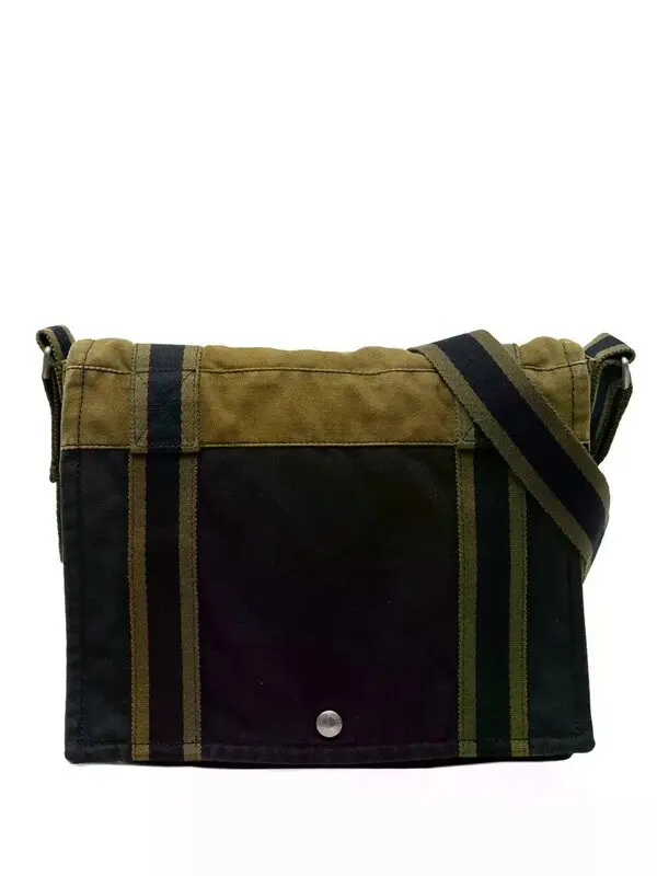 Hermès 1990-2015 Bicolor Canvas Fourre Tout Besace Mm Crossbody Bag