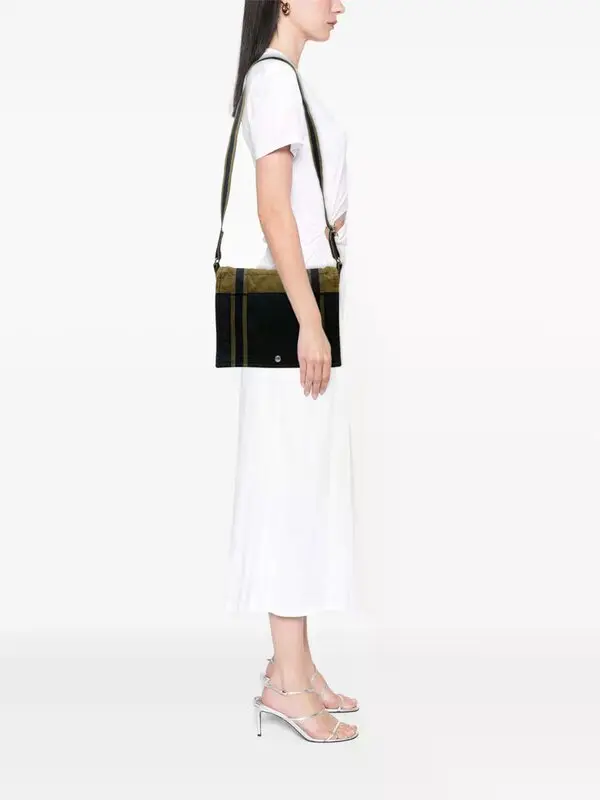 Hermès 1990-2015 Bicolor Canvas Fourre Tout Besace Mm Crossbody Bag