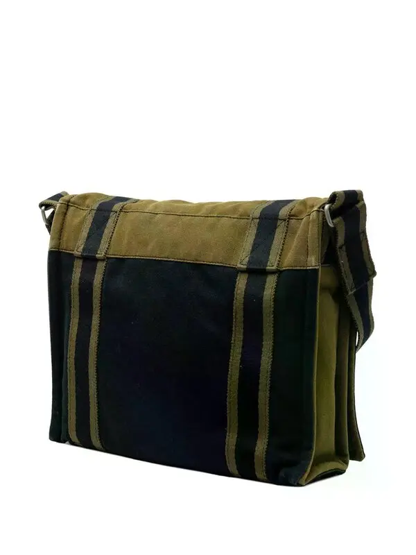 Hermès 1990-2015 Bicolor Canvas Fourre Tout Besace Mm Crossbody Bag