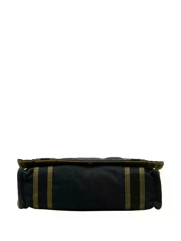 Hermès 1990-2015 Bicolor Canvas Fourre Tout Besace Mm Crossbody Bag