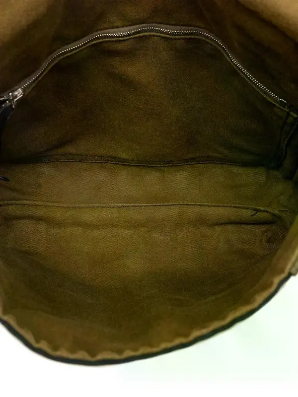 Hermès 1990-2015 Bicolor Canvas Fourre Tout Besace Mm Crossbody Bag