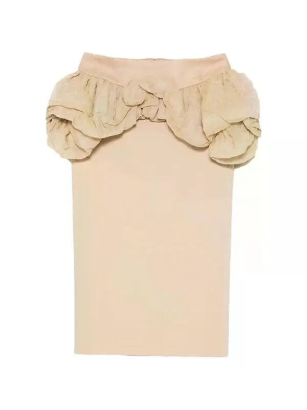 Max Mara Ruffled Midi Skirt - Neutrals