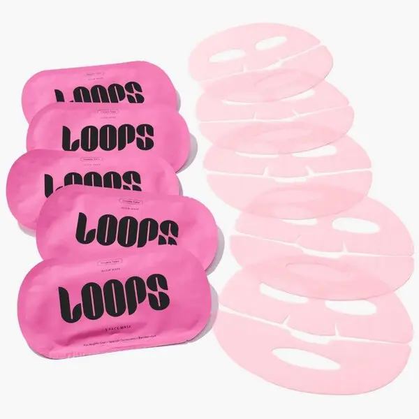 LOOPS BEAUTY Double Take Glow Hydrogel Face Mask Set - One-color