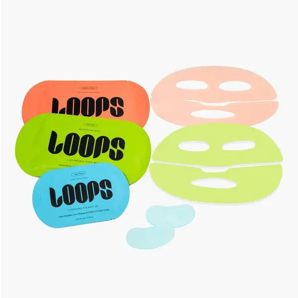 LOOPS BEAUTY Fresh Face Trio Assorted Hydrogel Eye & Face Masks Set - One-color
