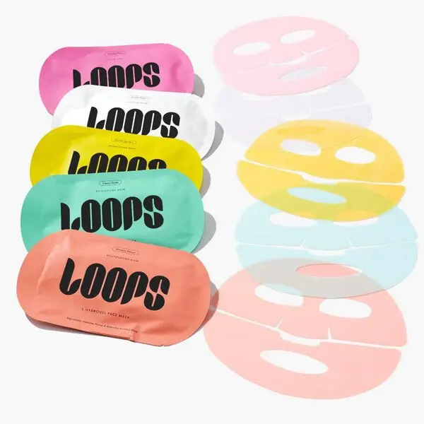 LOOPS BEAUTY Variety Loop Assorted Hydrogel Face Masks Set - One-color
