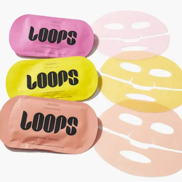 LOOPS BEAUTY Glow Gang Assorted Hydrogel Face Masks Set - One-color