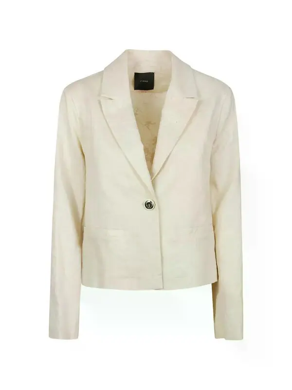 Pinko Single-breasted Blazer - Neutrals