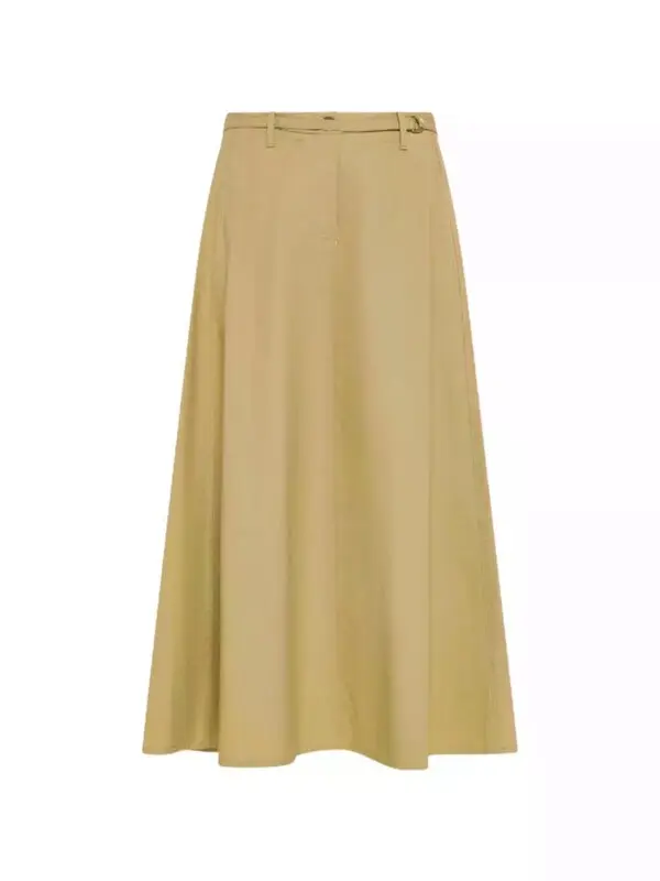 Seventy Belted A-line Midi Skirt - Neutrals