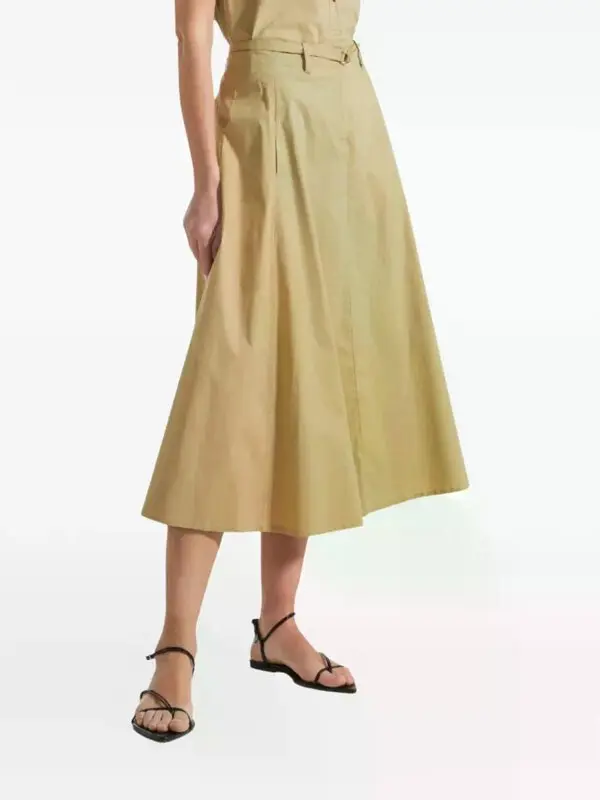Seventy Belted A-line Midi Skirt - Neutrals