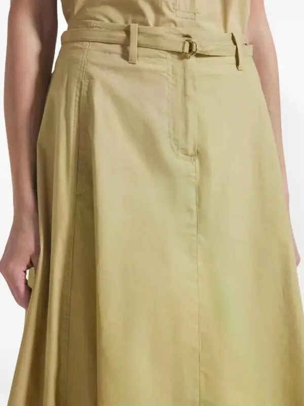 Seventy Belted A-line Midi Skirt - Neutrals