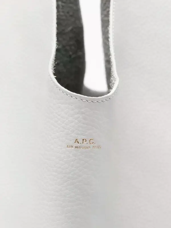 A.p.c. Le Neige Leather Tote Bag - Grey