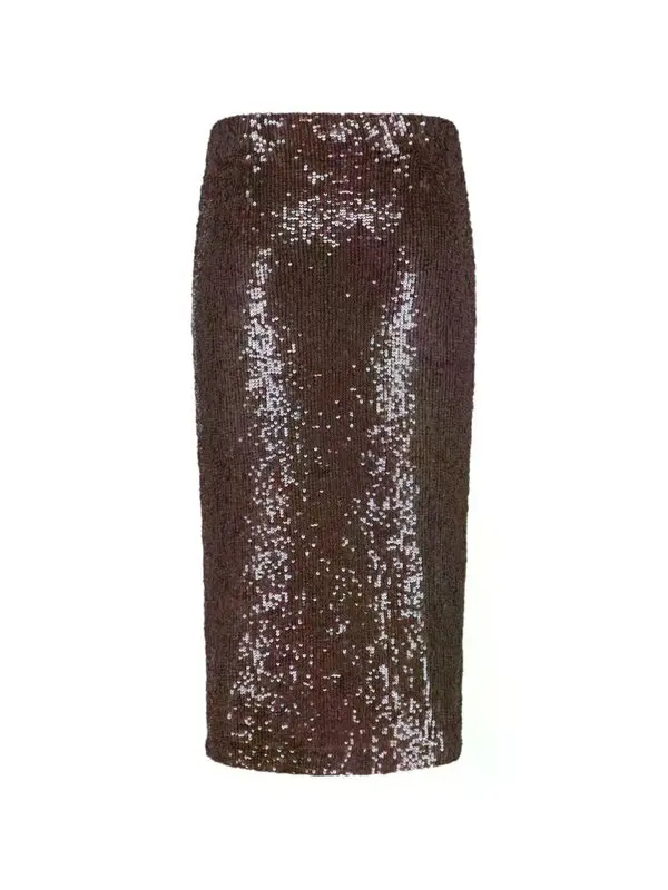 P.a.r.o.s.h Sequin Embellished Skirt - Brown