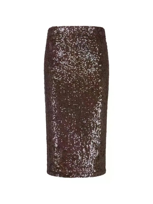 P.a.r.o.s.h Sequin Embellished Skirt - Brown