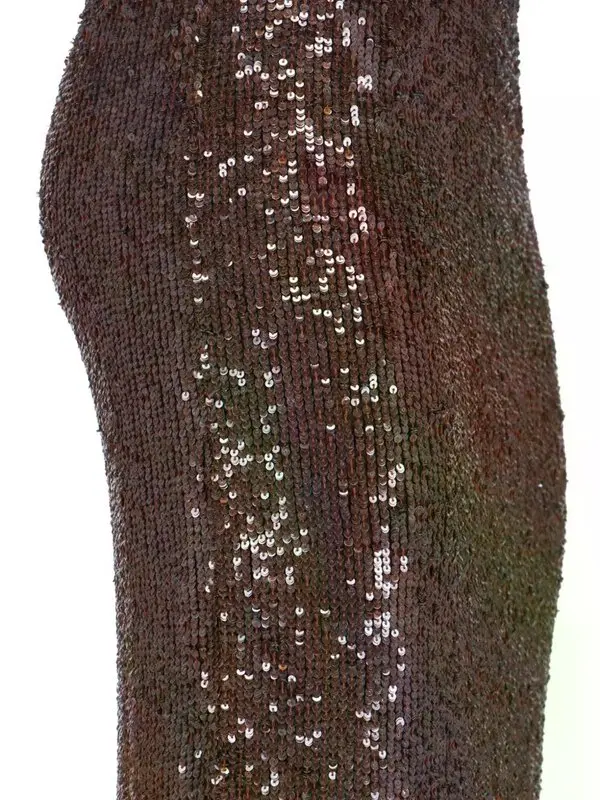P.a.r.o.s.h Sequin Embellished Skirt - Brown
