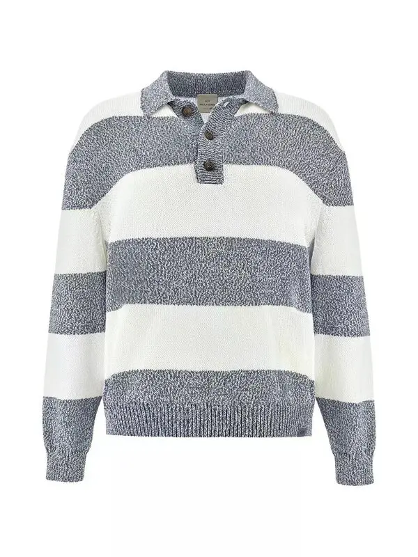 Paul & Shark Striped Knit Polo Shirt