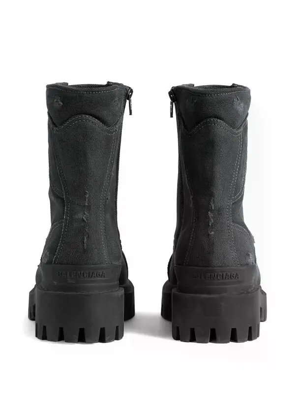 Balenciaga Lace-up Combat Boots - Black